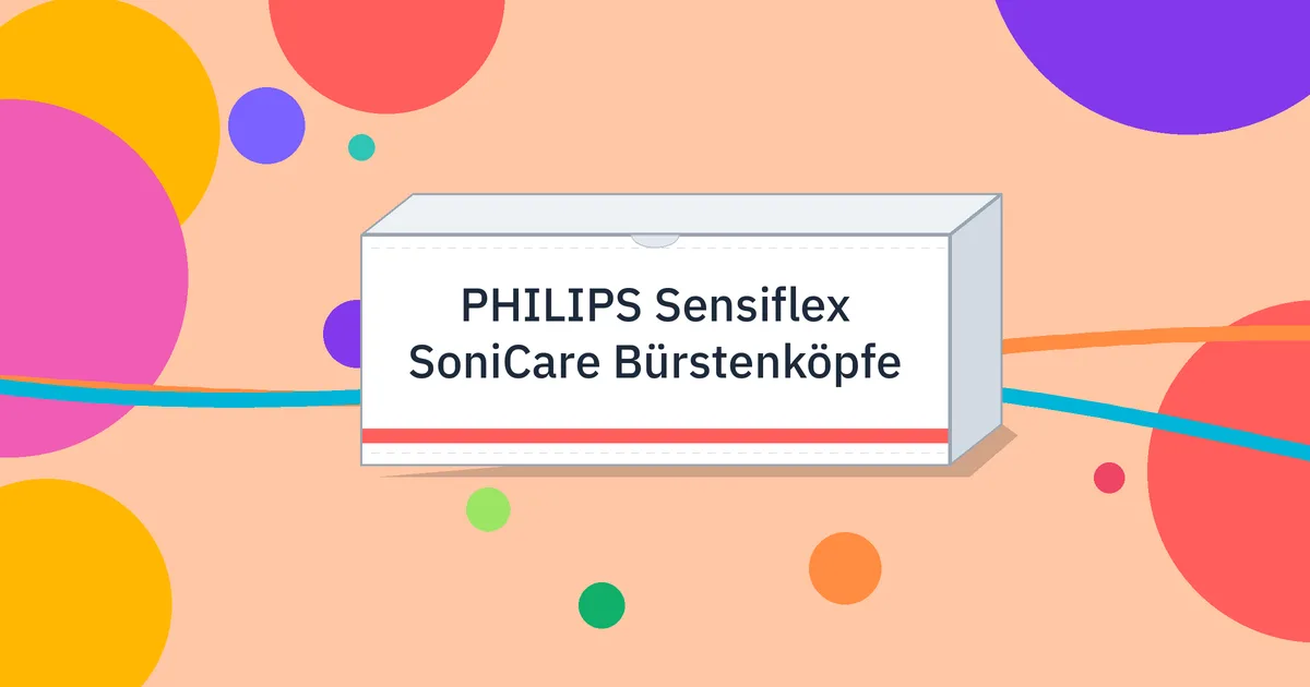 Symbolbild: Packung mit der Aufschrift PHILIPS Sensiflex SoniCare Bürstenköpfe (PZN 10280236) – Verfügbarkeit und Bezug in Apotheken in Frankfurt am Main