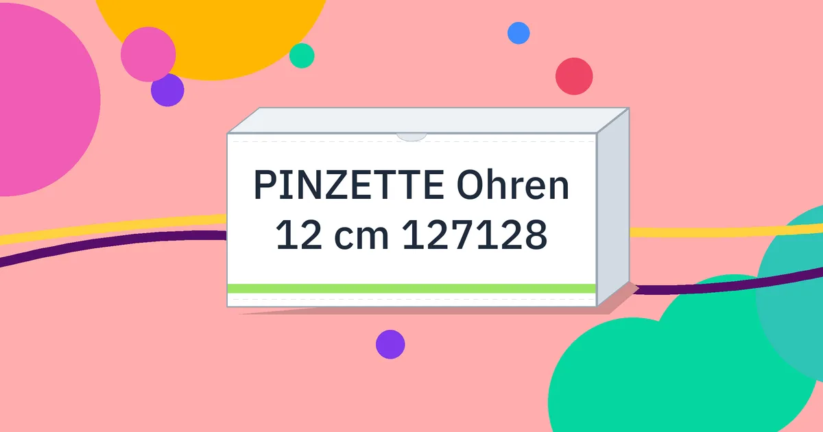 Symbolbild: Packung mit der Aufschrift PINZETTE Ohren 12 cm 127128 (PZN 00069960) – Verfügbarkeit und Bezug in Apotheken in Frankfurt am Main