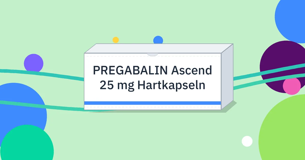 Symbolbild: Packung mit der Aufschrift PREGABALIN Ascend 25 mg Hartkapseln (PZN 16042532) – Verfügbarkeit und Bezug in Apotheken in Frankfurt am Main