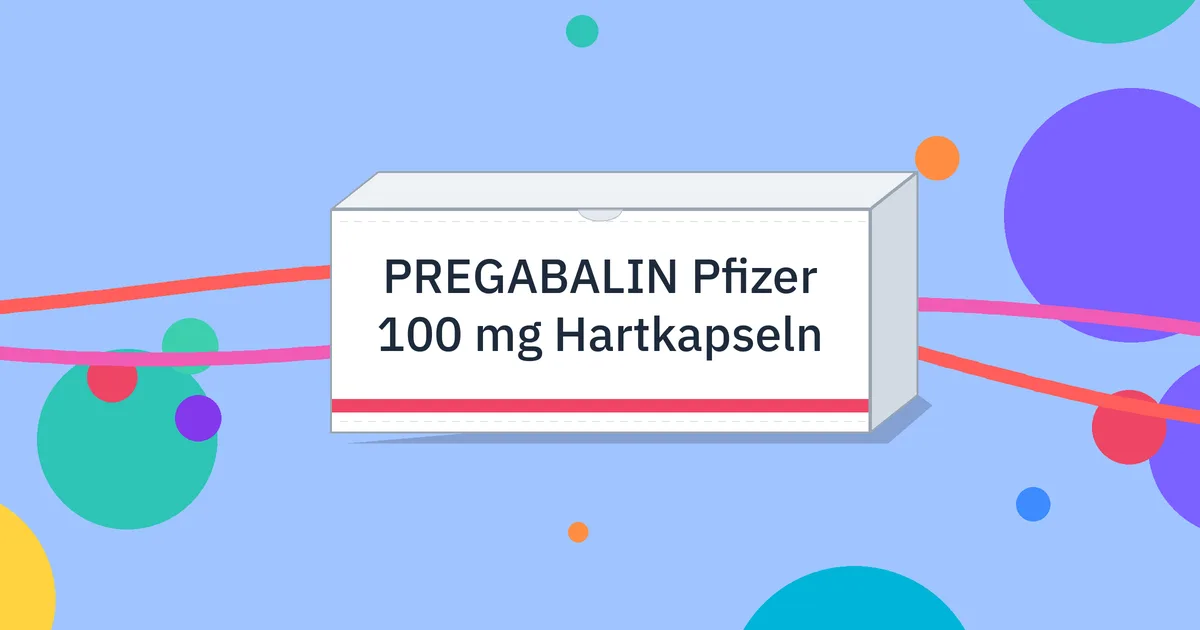 Symbolbild: Packung mit der Aufschrift PREGABALIN Pfizer 100 mg Hartkapseln (PZN 10327848) – Verfügbarkeit und Bezug in Apotheken in Frankfurt am Main