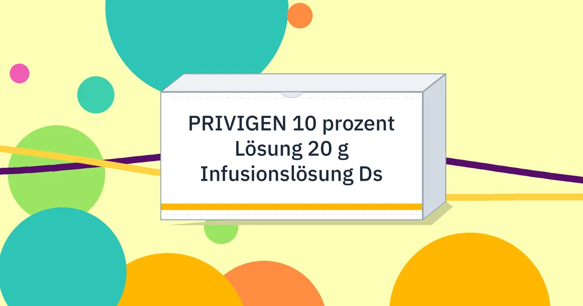 Symbolbild: Packung mit der Aufschrift PRIVIGEN 10 prozent Lösung 20 g Infusionslösung Ds (PZN 09775317) – Verfügbarkeit und Bezug in Apotheken in Frankfurt am Main