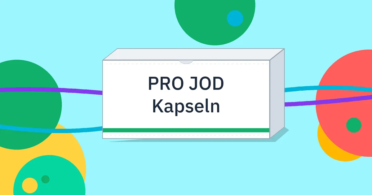 Symbolbild: Packung mit der Aufschrift PRO JOD Kapseln (PZN 18672823) – Verfügbarkeit und Bezug in Apotheken in Frankfurt am Main
