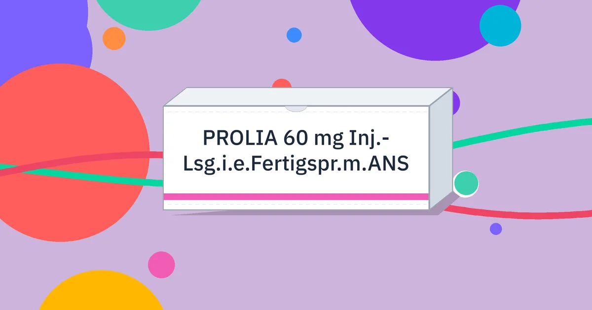 Symbolbild: Packung mit der Aufschrift PROLIA 60 mg Inj.-Lsg.i.e.Fertigspr.m.ANS (PZN 20371810) – Verfügbarkeit und Bezug in Apotheken in Frankfurt am Main