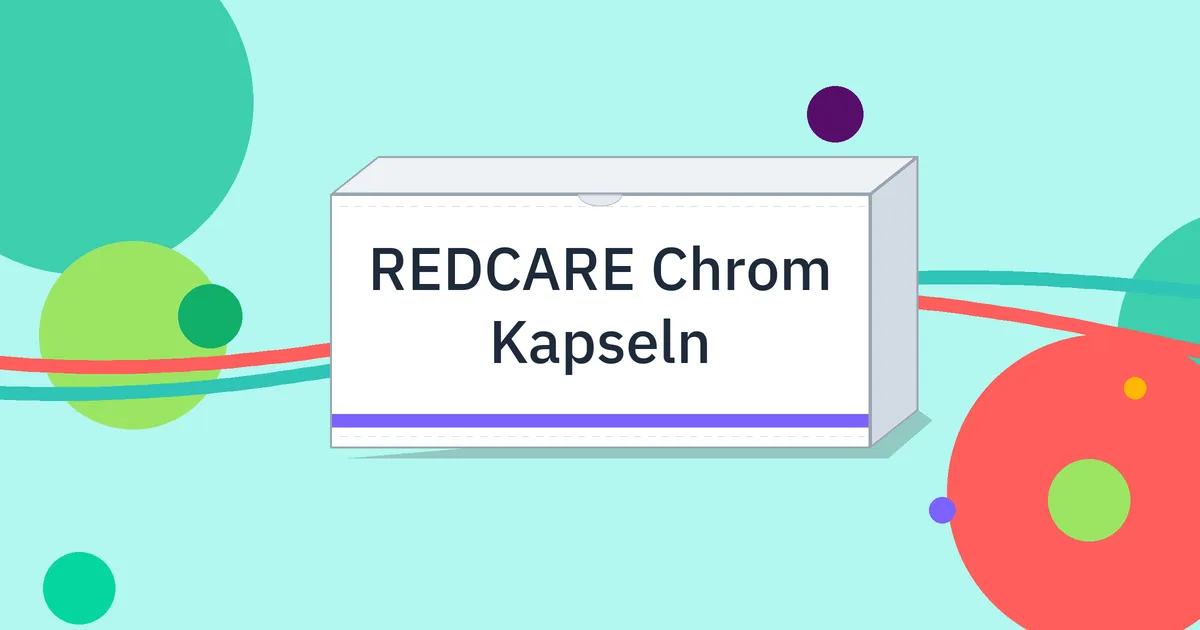 Symbolbild: Packung mit der Aufschrift REDCARE Chrom Kapseln (PZN 20024563) – Verfügbarkeit und Bezug in Apotheken in Frankfurt am Main