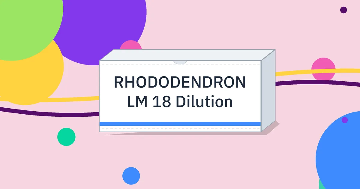 Symbolbild: Packung mit der Aufschrift RHODODENDRON LM 18 Dilution (PZN 03503167) – Verfügbarkeit und Bezug in Apotheken in Frankfurt am Main