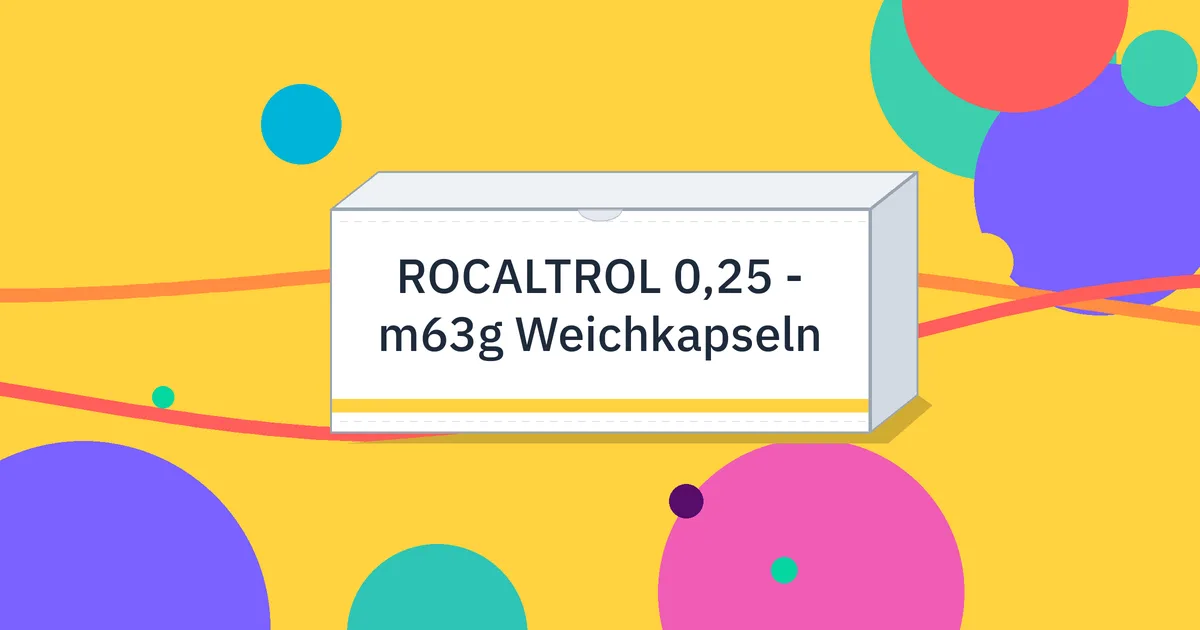 Symbolbild: Packung mit der Aufschrift ROCALTROL 0,25 -m63g Weichkapseln (PZN 01416004) – Verfügbarkeit und Bezug in Apotheken in Frankfurt am Main