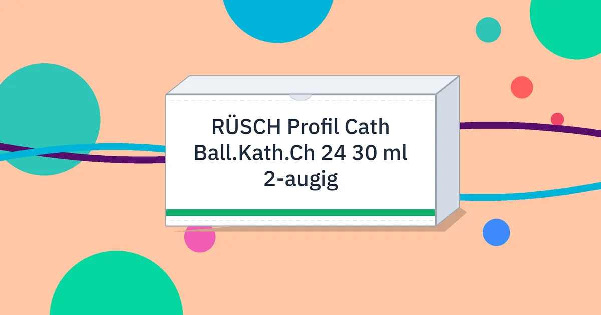 Symbolbild: Packung mit der Aufschrift RÜSCH Profil Cath Ball.Kath.Ch 24 30 ml 2-augig (PZN 04248725) – Verfügbarkeit und Bezug in Apotheken in Frankfurt am Main