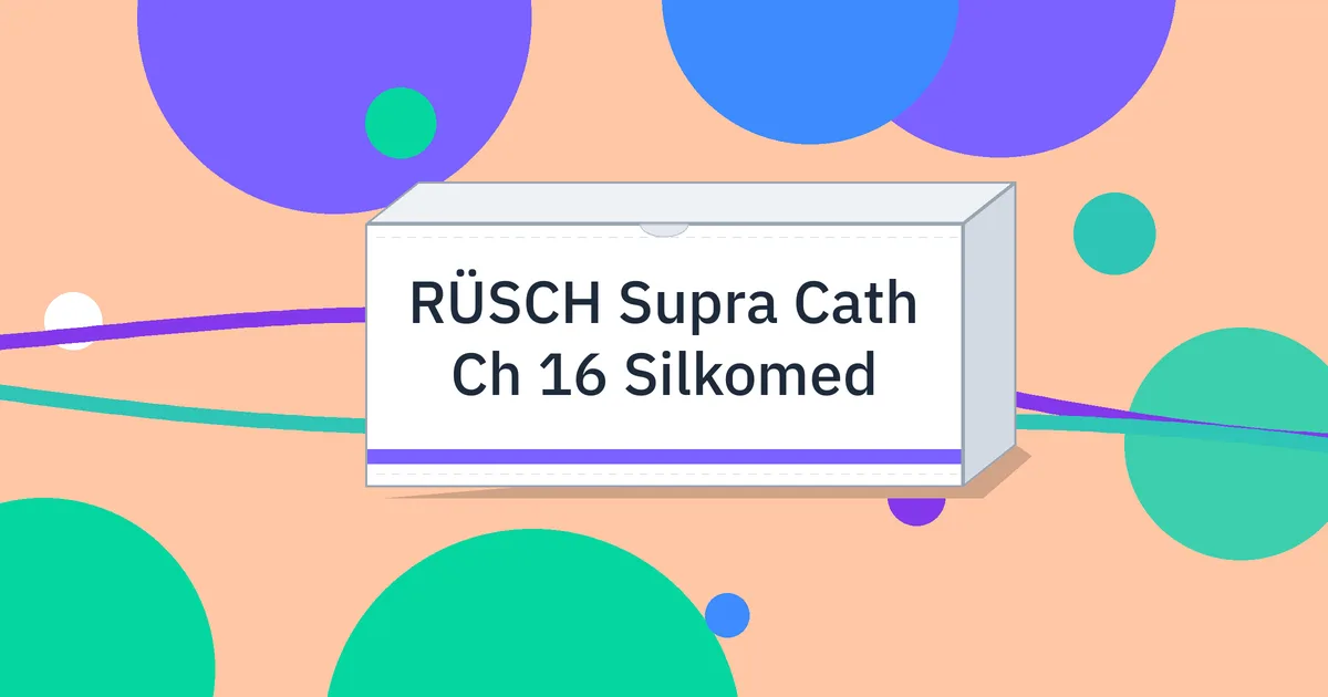 Symbolbild: Packung mit der Aufschrift RÜSCH Supra Cath Ch 16 Silkomed (PZN 07352009) – Verfügbarkeit und Bezug in Apotheken in Frankfurt am Main