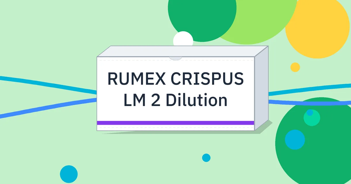 Symbolbild: Packung mit der Aufschrift RUMEX CRISPUS LM 2 Dilution (PZN 13172636) – Verfügbarkeit und Bezug in Apotheken in Frankfurt am Main