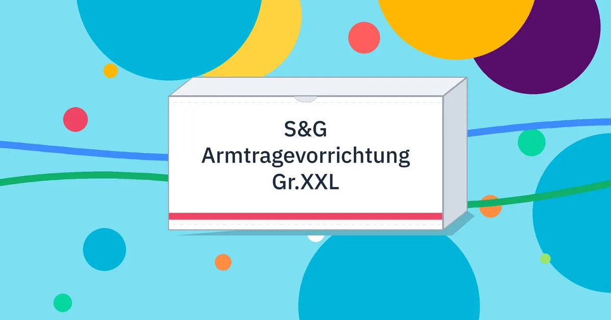 Symbolbild: Packung mit der Aufschrift S&G Armtragevorrichtung Gr.XXL (PZN 02792991) – Verfügbarkeit und Bezug in Apotheken in Frankfurt am Main