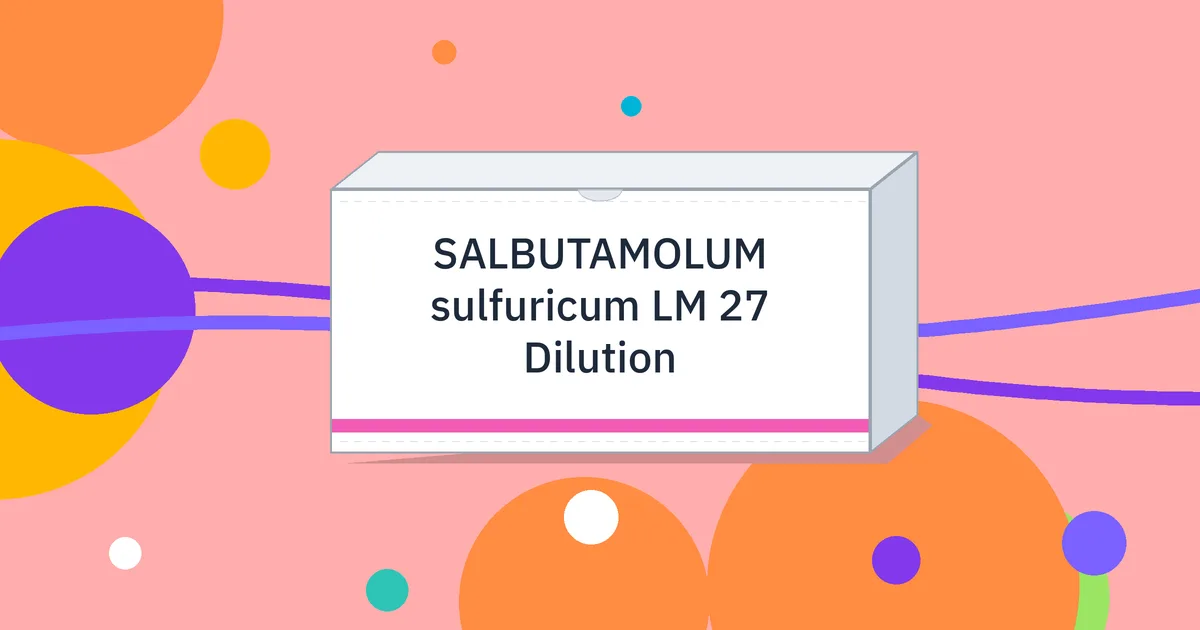 Symbolbild: Packung mit der Aufschrift SALBUTAMOLUM sulfuricum LM 27 Dilution (PZN 18271975) – Verfügbarkeit und Bezug in Apotheken in Frankfurt am Main