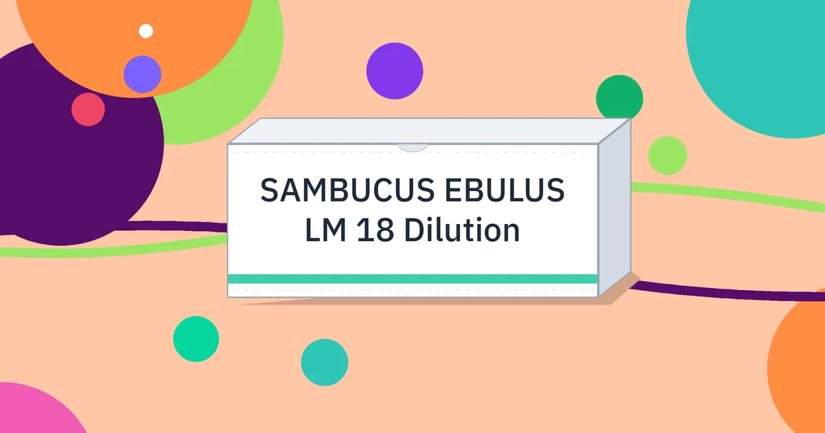 Symbolbild: Packung mit der Aufschrift SAMBUCUS EBULUS LM 18 Dilution (PZN 13180506) – Verfügbarkeit und Bezug in Apotheken in Frankfurt am Main