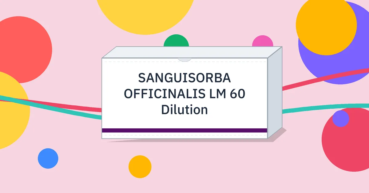 Symbolbild: Packung mit der Aufschrift SANGUISORBA OFFICINALIS LM 60 Dilution (PZN 13683957) – Verfügbarkeit und Bezug in Apotheken in Frankfurt am Main