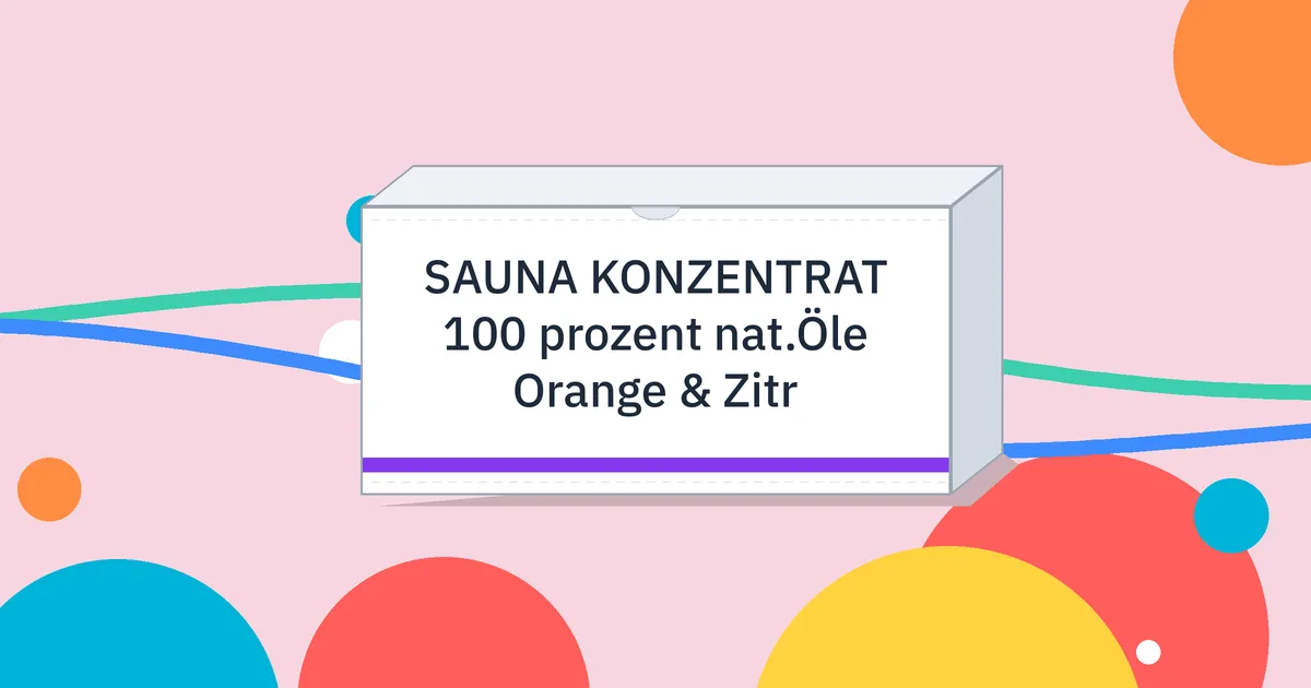 Symbolbild: Packung mit der Aufschrift SAUNA KONZENTRAT 100 prozent nat.Öle Orange & Zitr (PZN 11026706) – Verfügbarkeit und Bezug in Apotheken in Frankfurt am Main