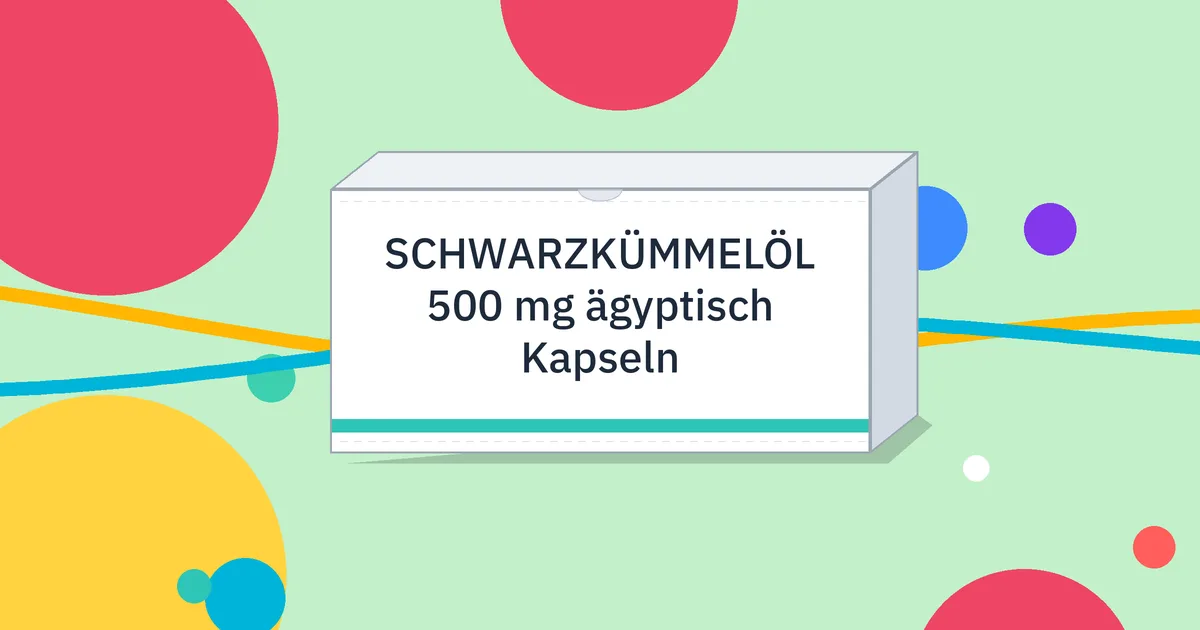 Symbolbild: Packung mit der Aufschrift SCHWARZKÜMMELÖL 500 mg ägyptisch Kapseln (PZN 05867577) – Verfügbarkeit und Bezug in Apotheken in Frankfurt am Main