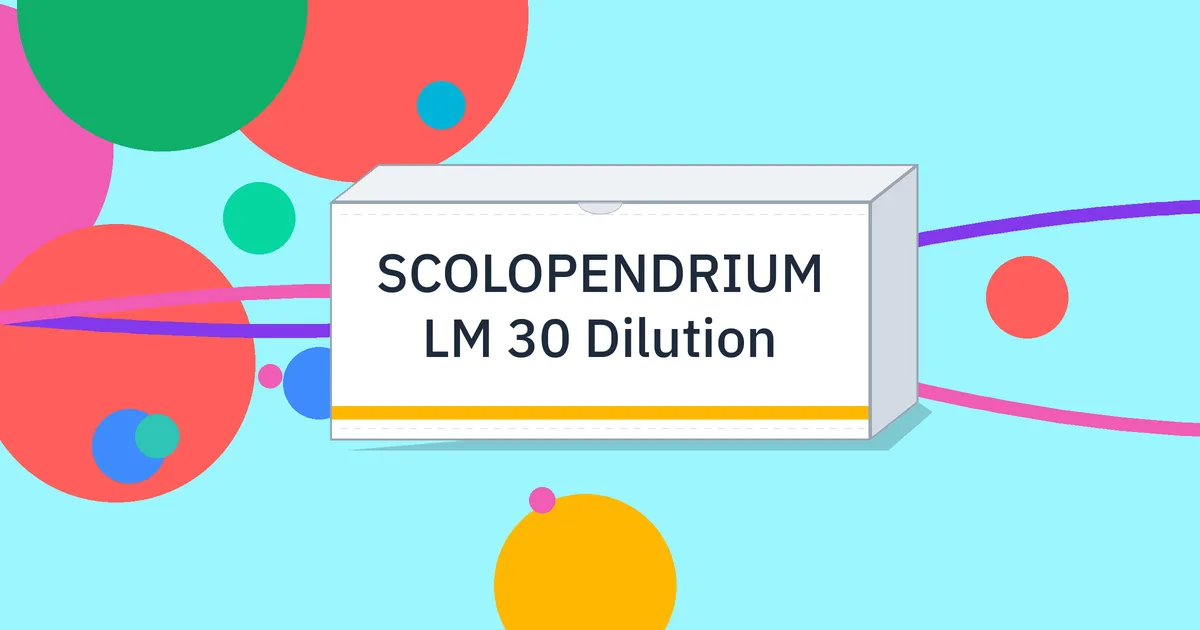 Symbolbild: Packung mit der Aufschrift SCOLOPENDRIUM LM 30 Dilution (PZN 13690644) – Verfügbarkeit und Bezug in Apotheken in Frankfurt am Main