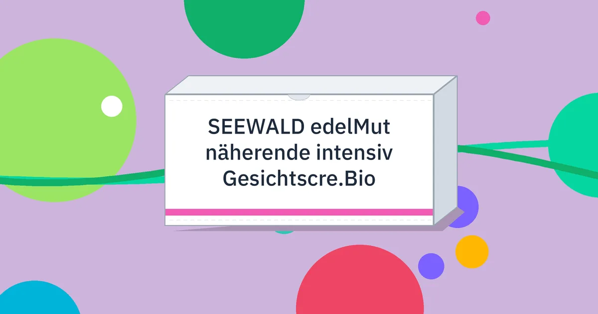 Symbolbild: Packung mit der Aufschrift SEEWALD edelMut näherende intensiv Gesichtscre.Bio (PZN 20687016) – Verfügbarkeit und Bezug in Apotheken in Frankfurt am Main