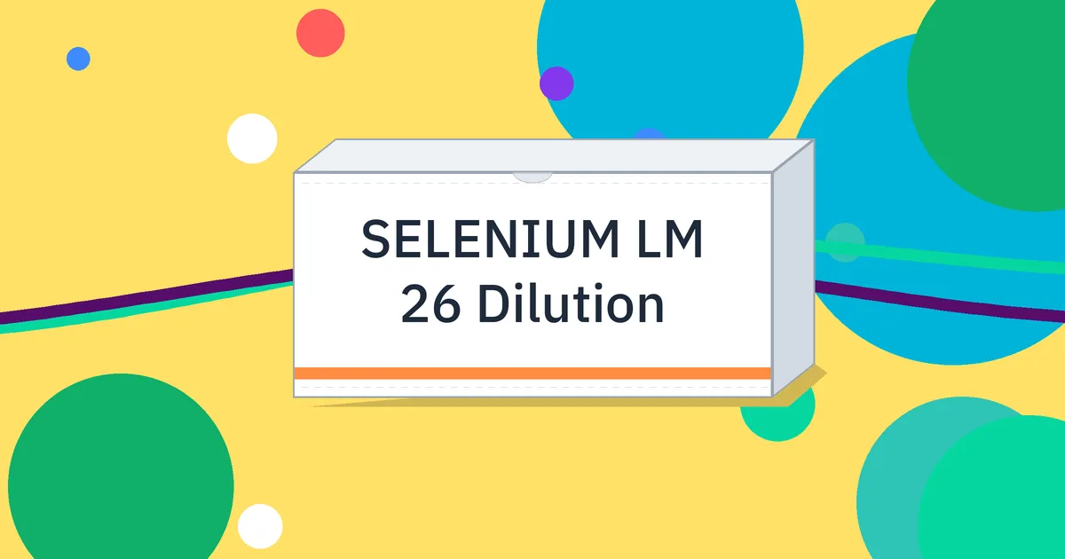 Symbolbild: Packung mit der Aufschrift SELENIUM LM 26 Dilution (PZN 13185900) – Verfügbarkeit und Bezug in Apotheken in Frankfurt am Main