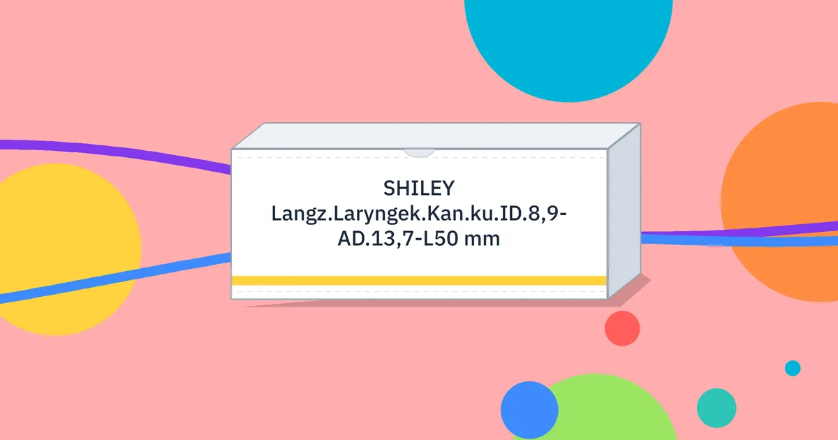 Symbolbild: Packung mit der Aufschrift SHILEY Langz.Laryngek.Kan.ku.ID.8,9-AD.13,7-L50 mm (PZN 03380279) – Verfügbarkeit und Bezug in Apotheken in Frankfurt am Main
