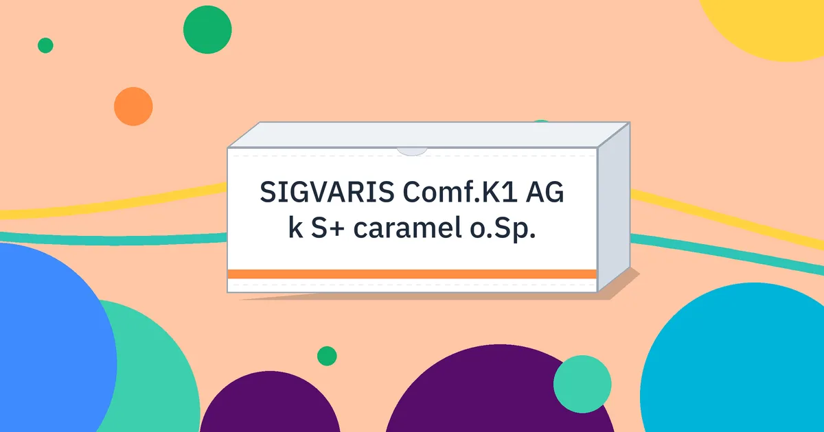Symbolbild: Packung mit der Aufschrift SIGVARIS Comf.K1 AG k S+ caramel o.Sp. (PZN 17042480) – Verfügbarkeit und Bezug in Apotheken in Frankfurt am Main