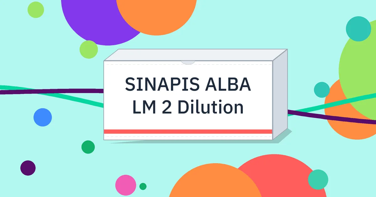 Symbolbild: Packung mit der Aufschrift SINAPIS ALBA LM 2 Dilution (PZN 13190485) – Verfügbarkeit und Bezug in Apotheken in Frankfurt am Main