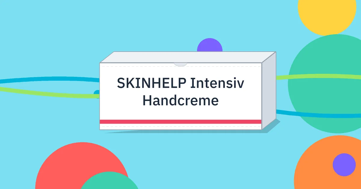 Symbolbild: Packung mit der Aufschrift SKINHELP Intensiv Handcreme (PZN 10100493) – Verfügbarkeit und Bezug in Apotheken in Frankfurt am Main
