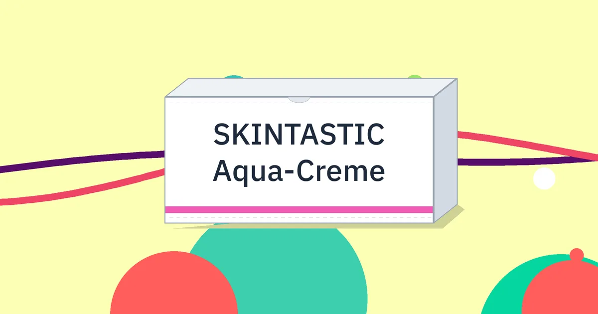 Symbolbild: Packung mit der Aufschrift SKINTASTIC Aqua-Creme (PZN 14544672) – Verfügbarkeit und Bezug in Apotheken in Frankfurt am Main
