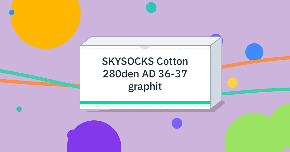 Symbolbild: Packung mit der Aufschrift SKYSOCKS Cotton 280den AD 36-37 graphit (PZN 18664166) – Verfügbarkeit und Bezug in Apotheken in Frankfurt am Main