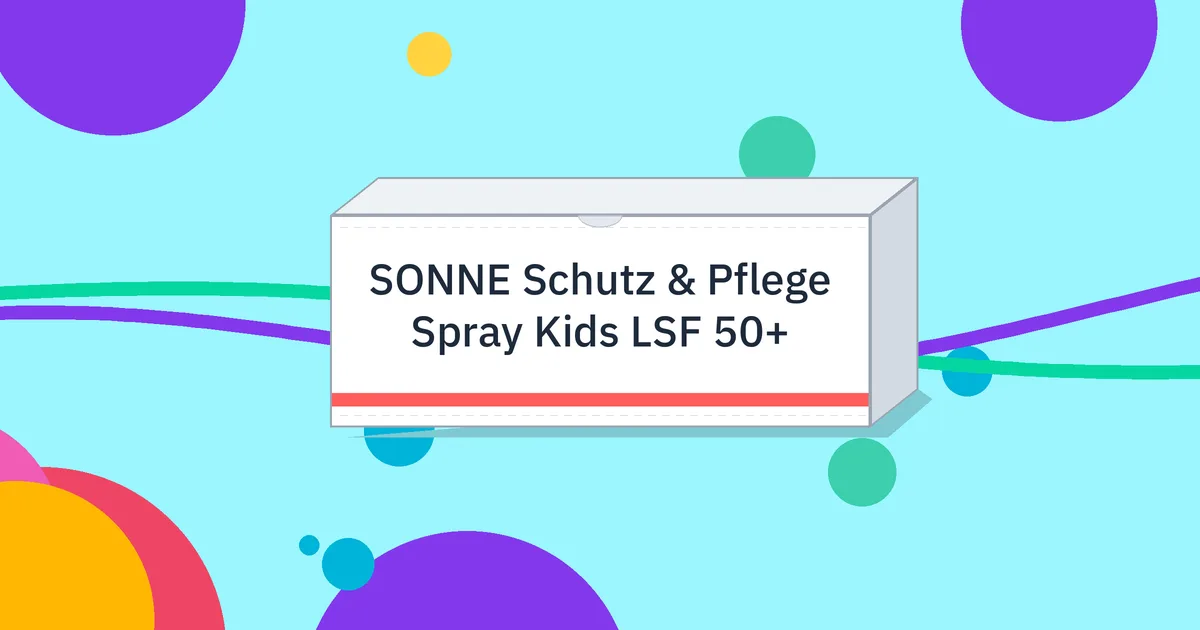 Symbolbild: Packung mit der Aufschrift SONNE Schutz & Pflege Spray Kids LSF 50+ (PZN 18359003) – Verfügbarkeit und Bezug in Apotheken in Frankfurt am Main
