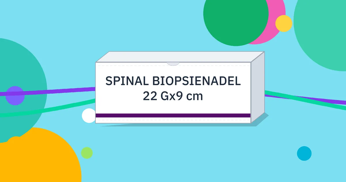 Symbolbild: Packung mit der Aufschrift SPINAL BIOPSIENADEL 22 Gx9 cm (PZN 00295745) – Verfügbarkeit und Bezug in Apotheken in Frankfurt am Main