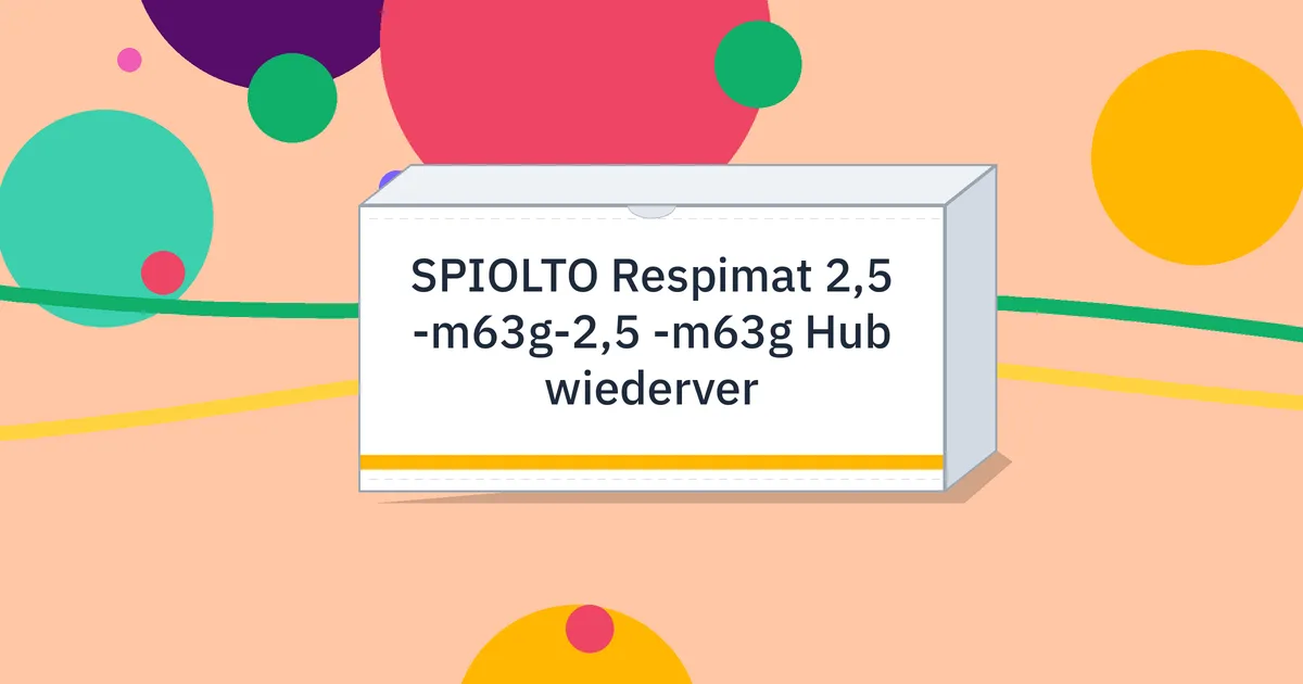 Symbolbild: Packung mit der Aufschrift SPIOLTO Respimat 2,5 -m63g-2,5 -m63g Hub wiederver (PZN 13832699) – Verfügbarkeit und Bezug in Apotheken in Frankfurt am Main