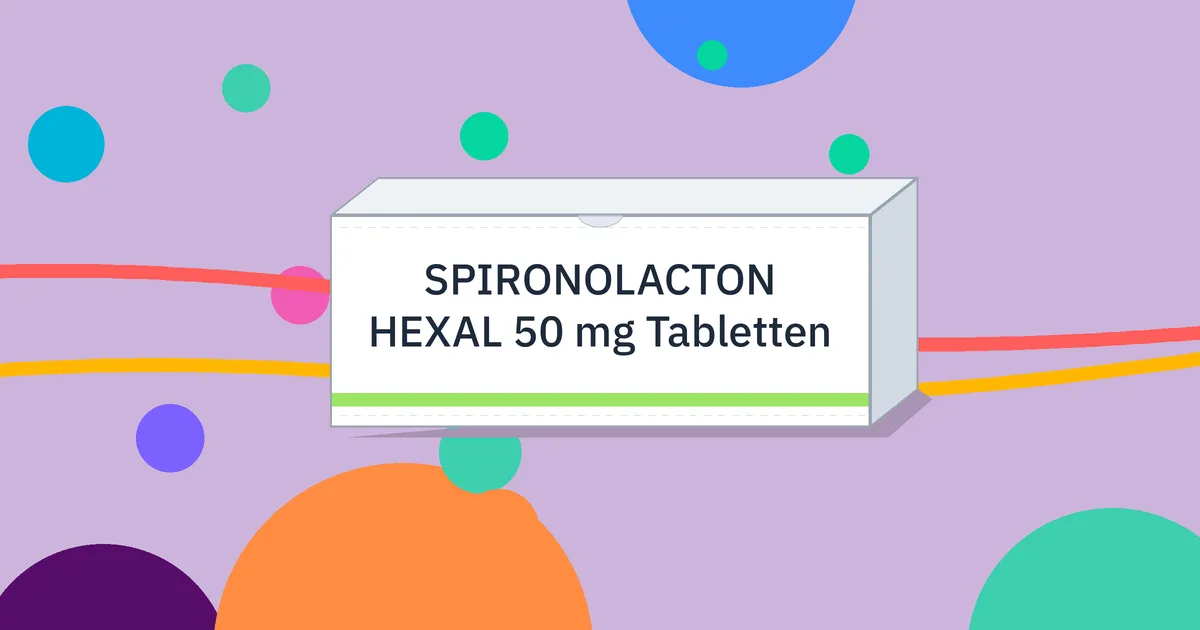 Symbolbild: Packung mit der Aufschrift SPIRONOLACTON HEXAL 50 mg Tabletten (PZN 01363101) – Verfügbarkeit und Bezug in Apotheken in Frankfurt am Main