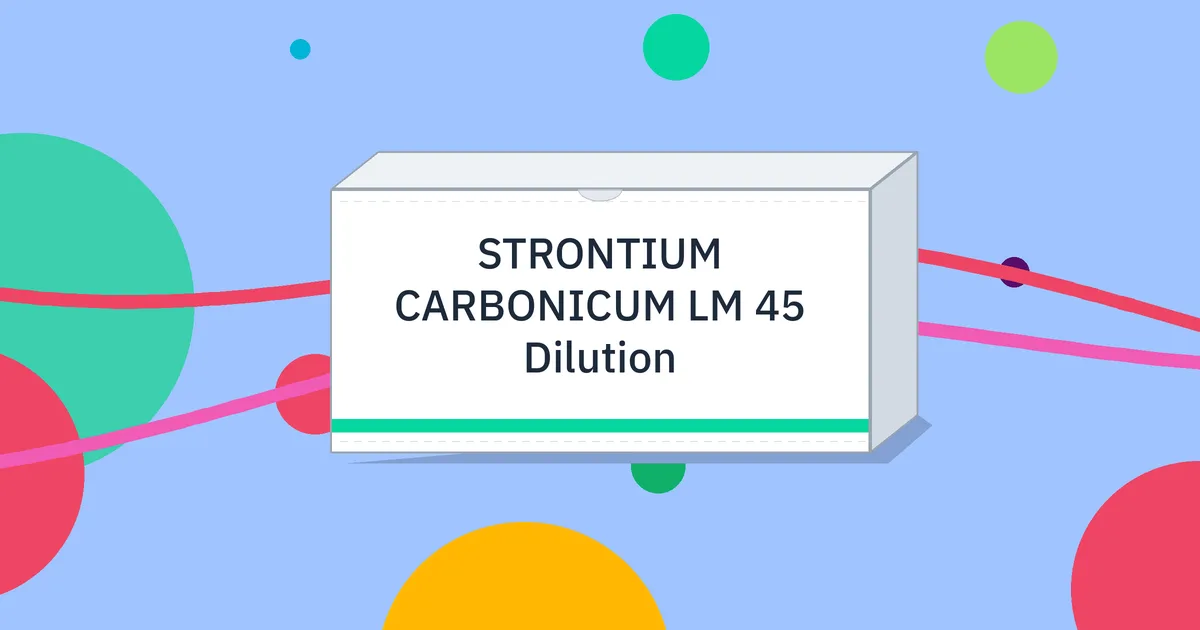 Symbolbild: Packung mit der Aufschrift STRONTIUM CARBONICUM LM 45 Dilution (PZN 13203325) – Verfügbarkeit und Bezug in Apotheken in Frankfurt am Main