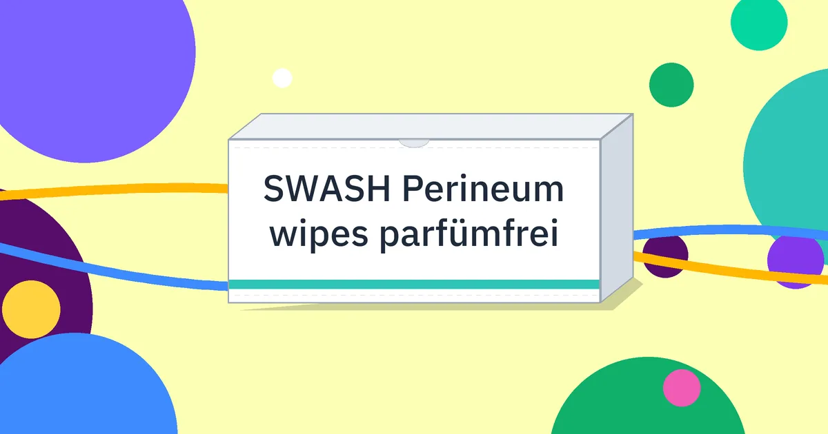 Symbolbild: Packung mit der Aufschrift SWASH Perineum wipes parfümfrei (PZN 16664699) – Verfügbarkeit und Bezug in Apotheken in Frankfurt am Main