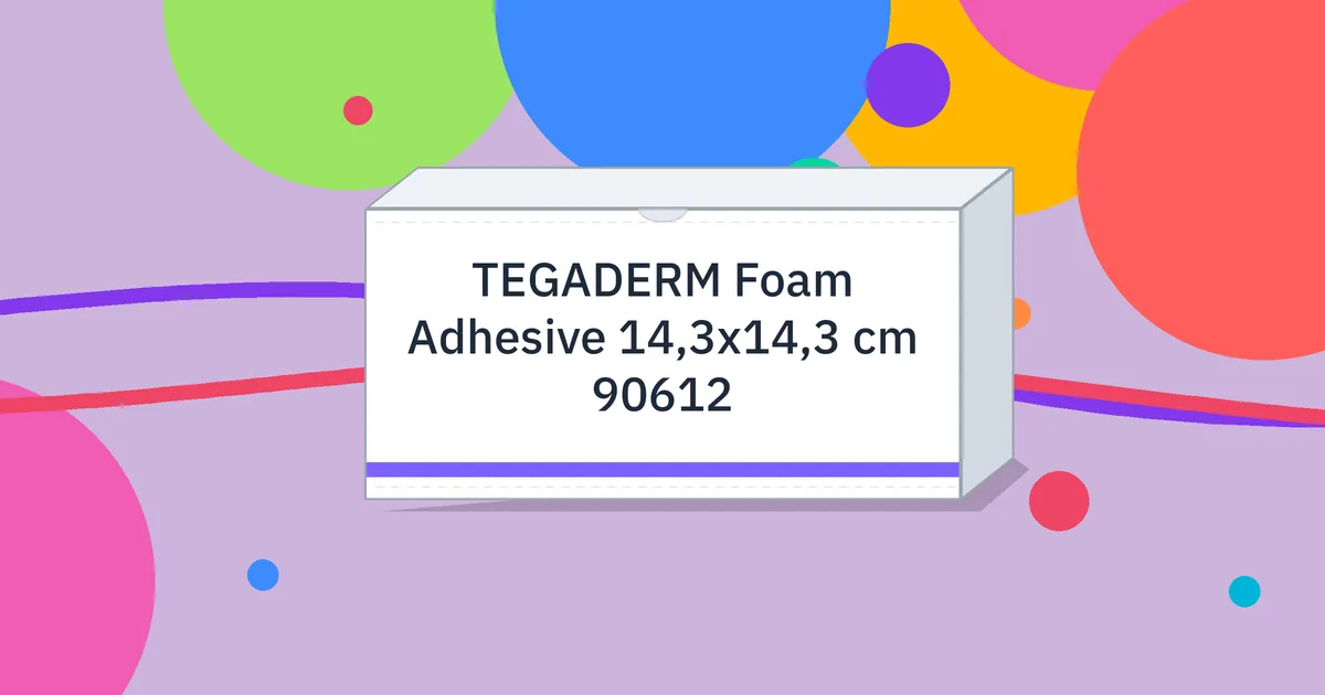 Symbolbild: Packung mit der Aufschrift TEGADERM Foam Adhesive 14,3x14,3 cm 90612 (PZN 19507285) – Verfügbarkeit und Bezug in Apotheken in Frankfurt am Main