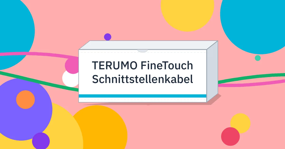 Symbolbild: Packung mit der Aufschrift TERUMO FineTouch Schnittstellenkabel (PZN 05703887) – Verfügbarkeit und Bezug in Apotheken in Frankfurt am Main