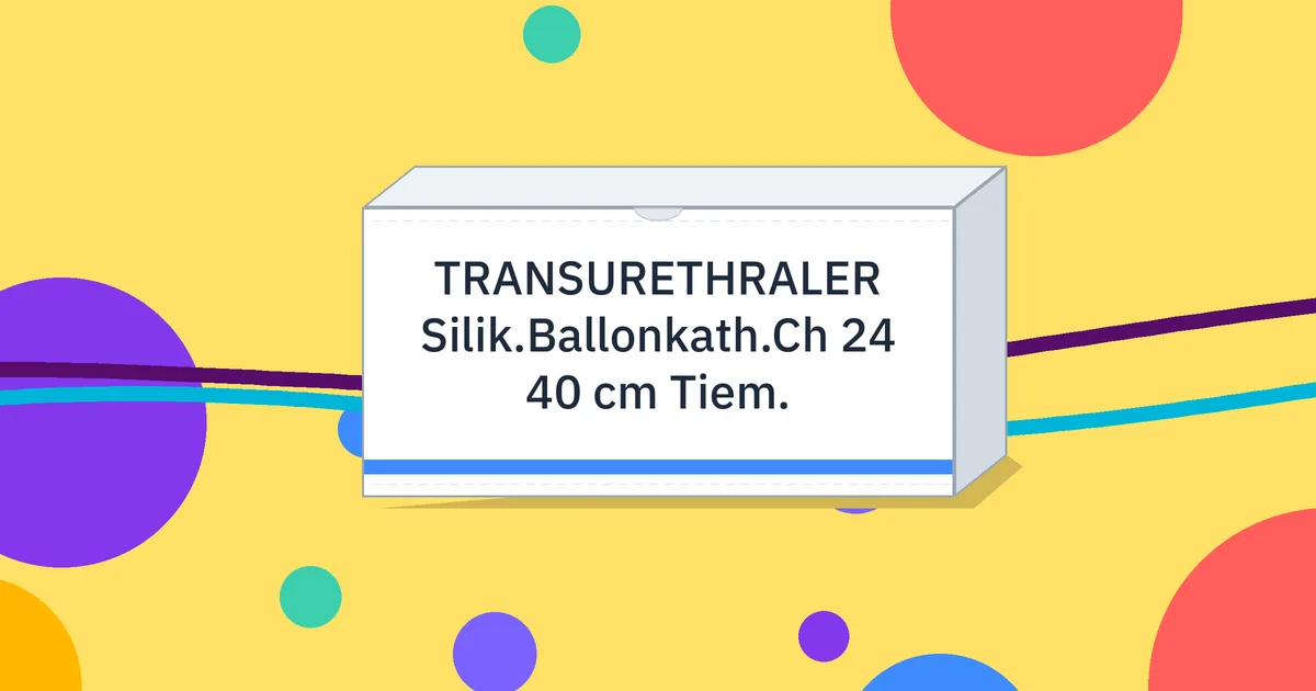 Symbolbild: Packung mit der Aufschrift TRANSURETHRALER Silik.Ballonkath.Ch 24 40 cm Tiem. (PZN 10981714) – Verfügbarkeit und Bezug in Apotheken in Frankfurt am Main