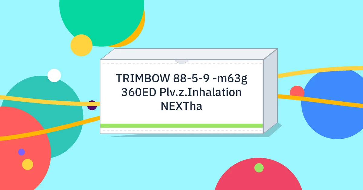 Symbolbild: Packung mit der Aufschrift TRIMBOW 88-5-9 -m63g 360ED Plv.z.Inhalation NEXTha (PZN 18680679) – Verfügbarkeit und Bezug in Apotheken in Frankfurt am Main