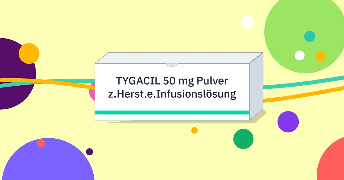 Symbolbild: Packung mit der Aufschrift TYGACIL 50 mg Pulver z.Herst.e.Infusionslösung (PZN 04450697) – Verfügbarkeit und Bezug in Apotheken in Frankfurt am Main