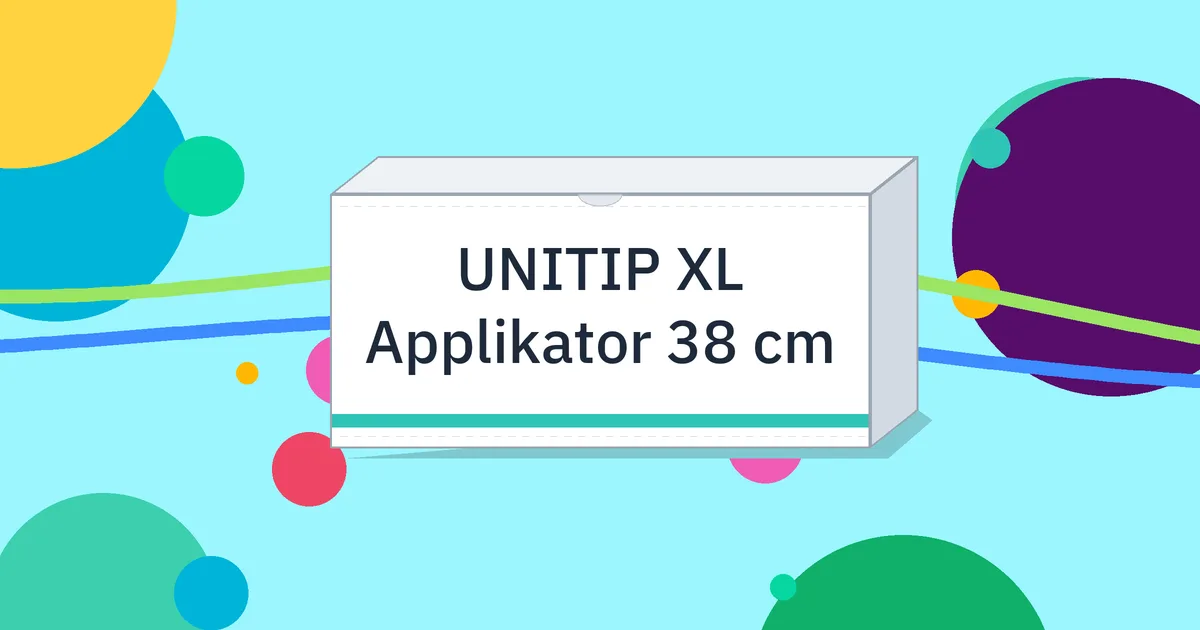 Symbolbild: Packung mit der Aufschrift UNITIP XL Applikator 38 cm (PZN 11160356) – Verfügbarkeit und Bezug in Apotheken in Frankfurt am Main