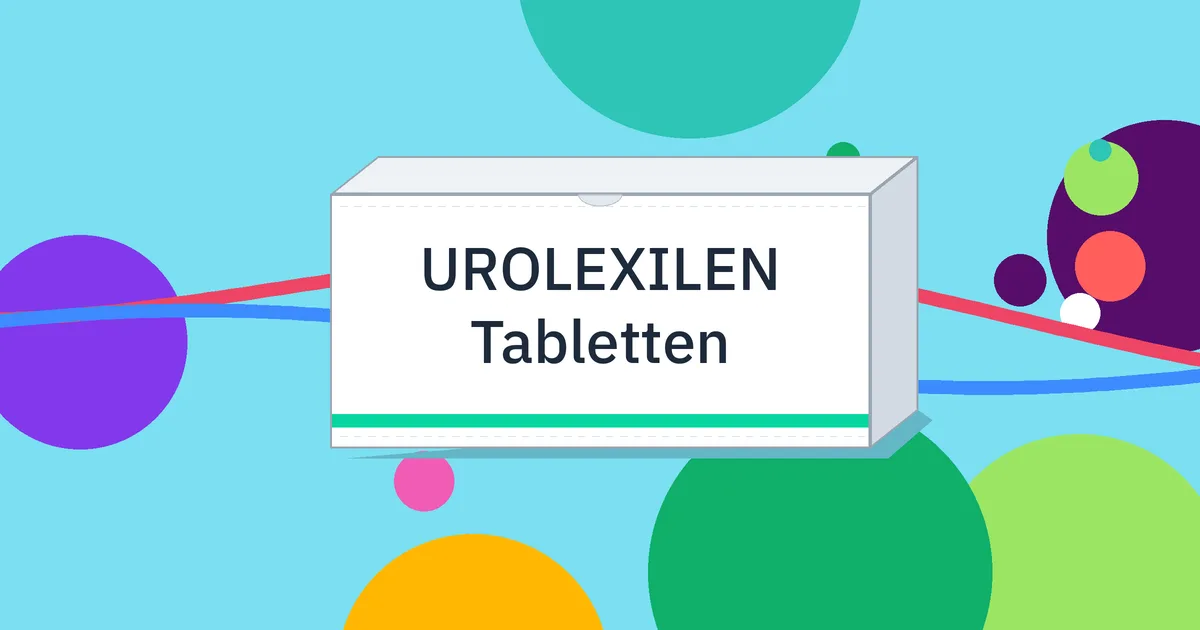 Symbolbild: Packung mit der Aufschrift UROLEXILEN Tabletten (PZN 15406860) – Verfügbarkeit und Bezug in Apotheken in Frankfurt am Main