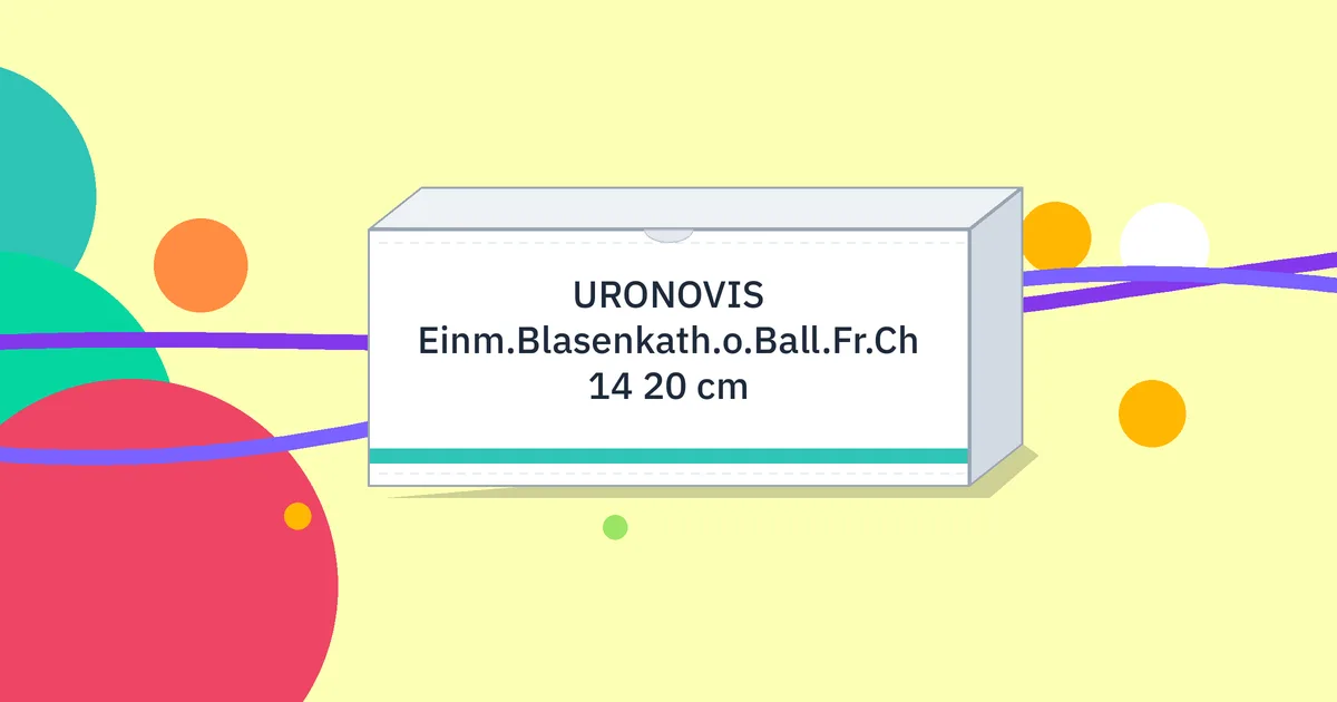 Symbolbild: Packung mit der Aufschrift URONOVIS Einm.Blasenkath.o.Ball.Fr.Ch 14 20 cm (PZN 03760510) – Verfügbarkeit und Bezug in Apotheken in Frankfurt am Main