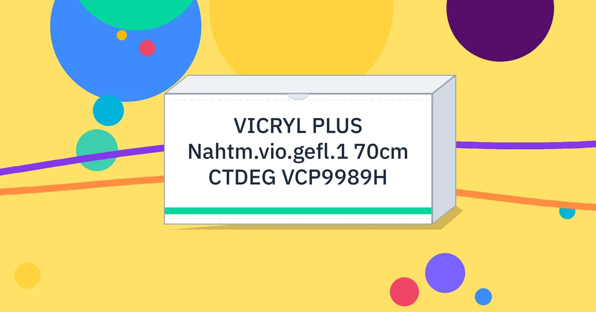 Symbolbild: Packung mit der Aufschrift VICRYL PLUS Nahtm.vio.gefl.1 70cm CTDEG VCP9989H (PZN 20911212) – Verfügbarkeit und Bezug in Apotheken in Frankfurt am Main