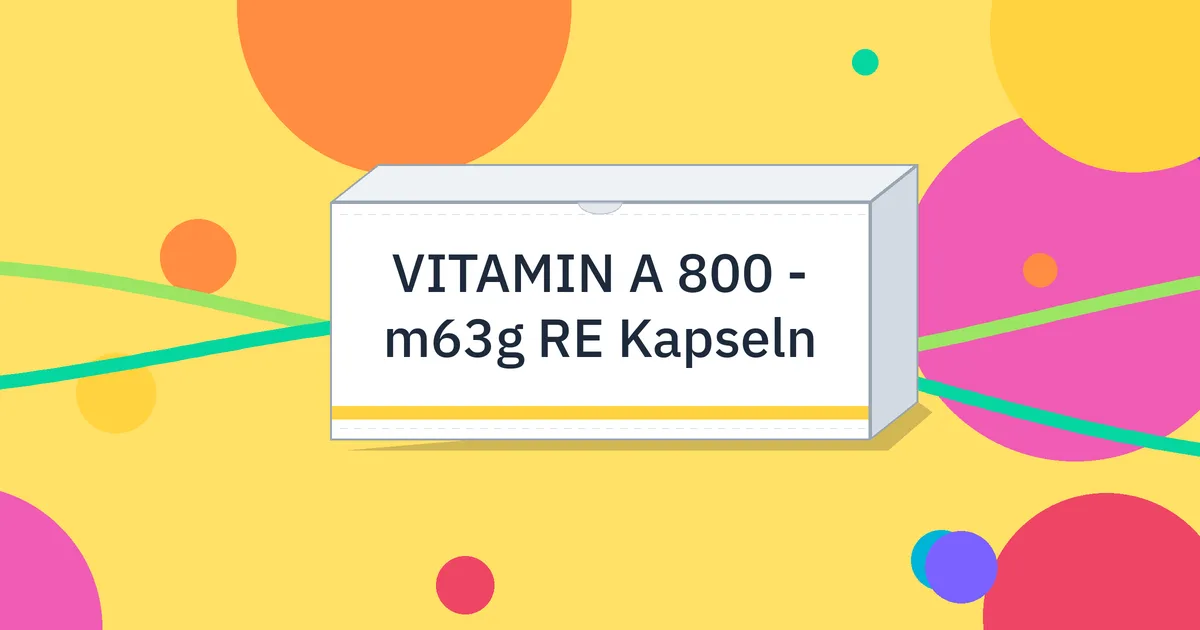 Symbolbild: Packung mit der Aufschrift VITAMIN A 800 -m63g RE Kapseln (PZN 09748361) – Verfügbarkeit und Bezug in Apotheken in Frankfurt am Main