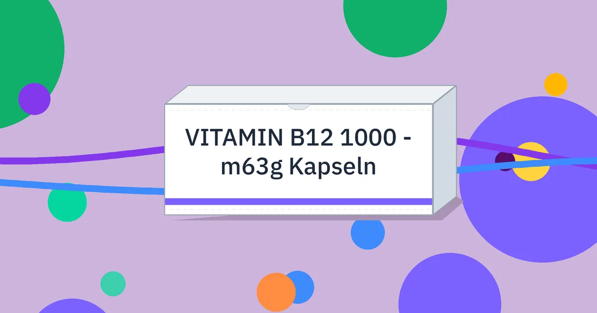 Symbolbild: Packung mit der Aufschrift VITAMIN B12 1000 -m63g Kapseln (PZN 18662902) – Verfügbarkeit und Bezug in Apotheken in Frankfurt am Main