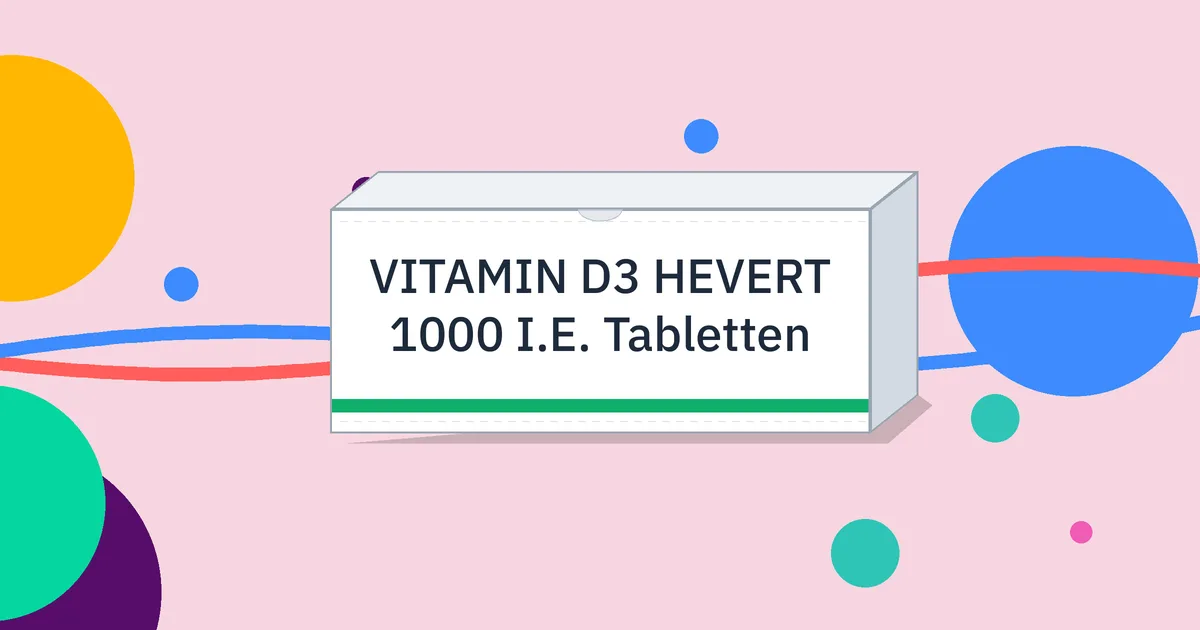 Symbolbild: Packung mit der Aufschrift VITAMIN D3 HEVERT 1000 I.E. Tabletten (PZN 19448944) – Verfügbarkeit und Bezug in Apotheken in Frankfurt am Main
