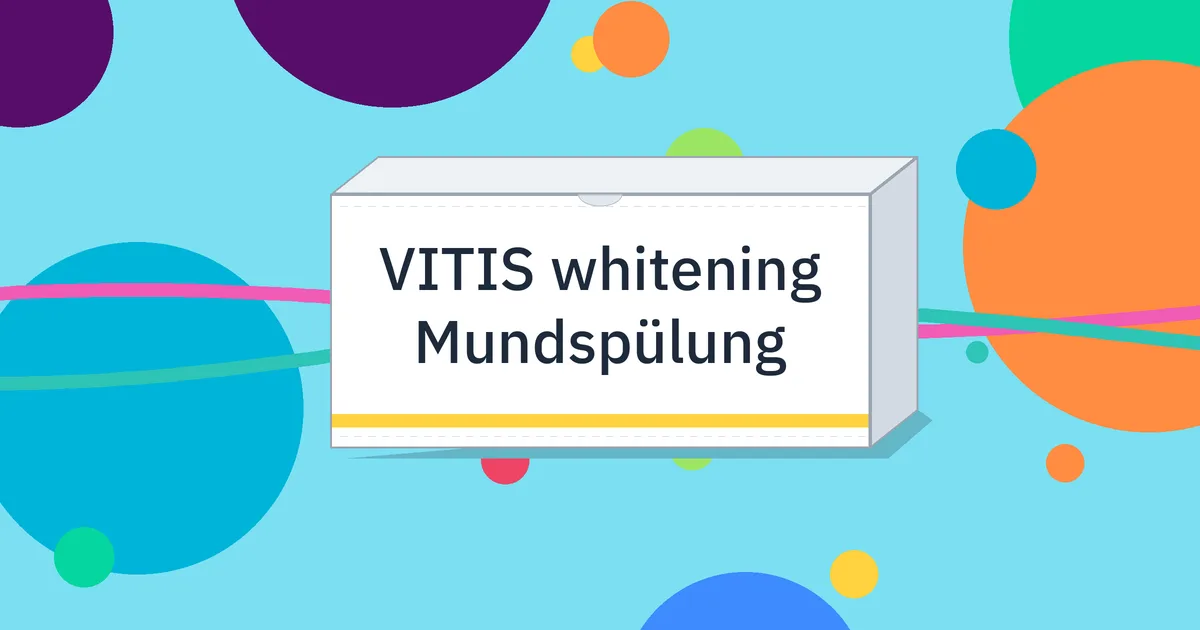 Symbolbild: Packung mit der Aufschrift VITIS whitening Mundspülung (PZN 10099206) – Verfügbarkeit und Bezug in Apotheken in Frankfurt am Main