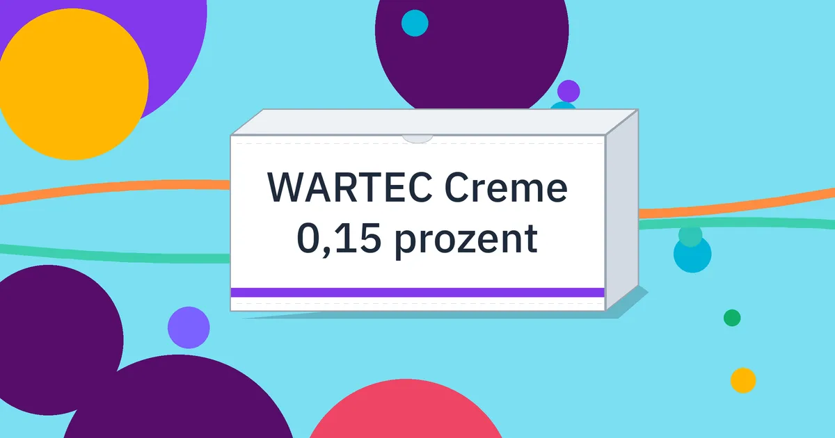 Symbolbild: Packung mit der Aufschrift WARTEC Creme 0,15 prozent (PZN 00410620) – Verfügbarkeit und Bezug in Apotheken in Frankfurt am Main