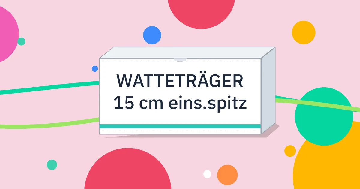 Symbolbild: Packung mit der Aufschrift WATTETRÄGER 15 cm eins.spitz (PZN 01740615) – Verfügbarkeit und Bezug in Apotheken in Frankfurt am Main