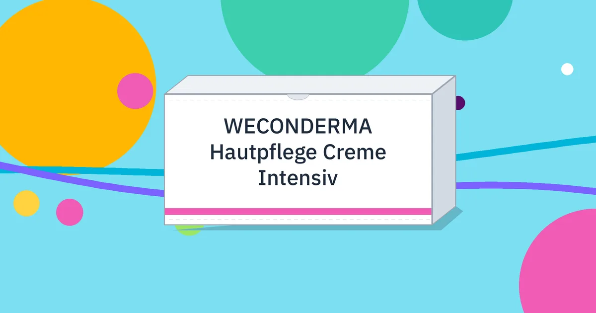 Symbolbild: Packung mit der Aufschrift WECONDERMA Hautpflege Creme Intensiv (PZN 10115193) – Verfügbarkeit und Bezug in Apotheken in Frankfurt am Main